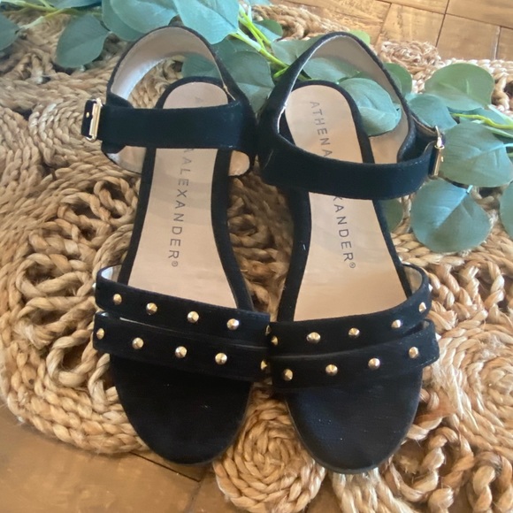 Athena Alexander | Shoes | Athena Alexander Black Suede Sandals Size 6 ...